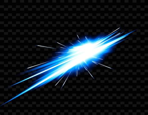 A Bright Blue Flash Of Light On A Dark Background Premium Ai
