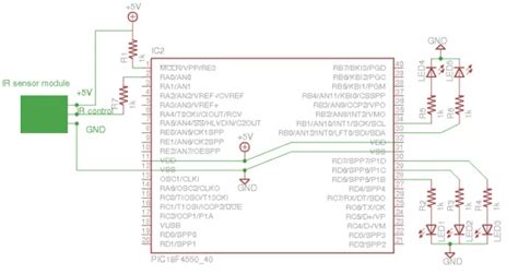 IR Sensor Circuit And Interfacing With PIC Microcontroller