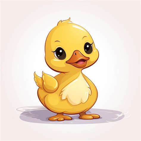 Illustration vektor ente tier zeichentrickfilm vogel isoliert niedliches design weiße grafische