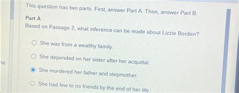 Solved This Question Has Two Parts First Answer Part A
