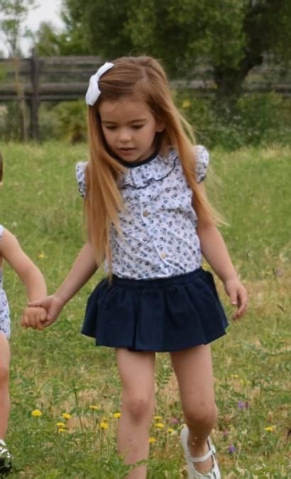 Conjunto niña camisa estampada y culetín volante Marena Moda Infantil
