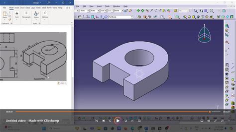 Easy 3d Part Design Catia V5 3d Model Youtube
