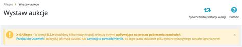Dokumentacja Integracja Allegro Z PrestaShop X13 Pl