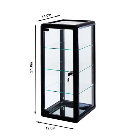 Dropship Tempered Glass Counter Top Display Showcase With Sliding Glass