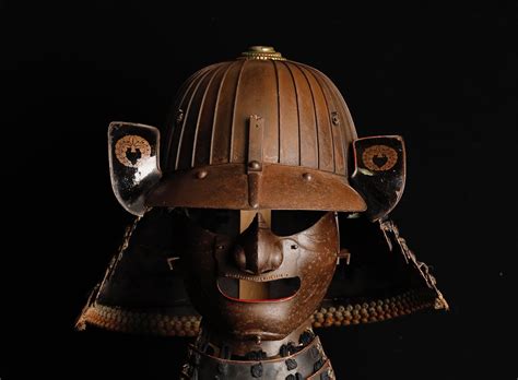 Edo Era Samurai Helmet And Mask Set An Authentic Piece Of History From The 17th For Sale At 1stdibs