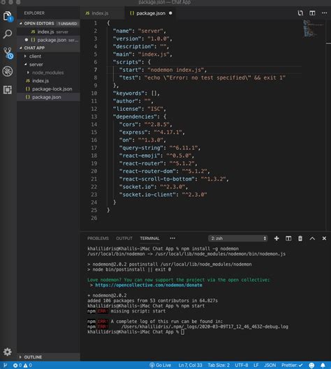 npm how to fix package json to properly run my react app stack