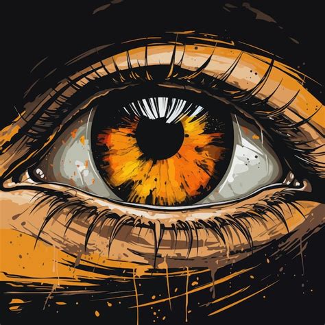 Vector De Ojos Hermosos E Intensos Vector Premium