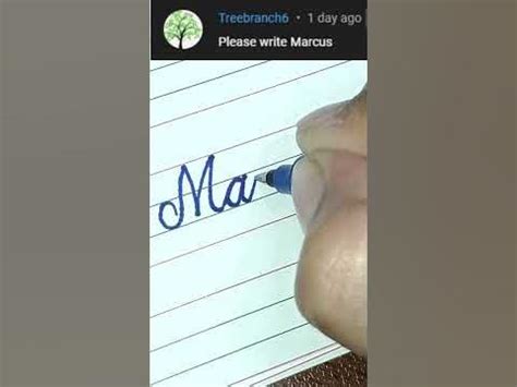 “marcus” How To Write Your Name In Cursive Writing Shorts Youtube