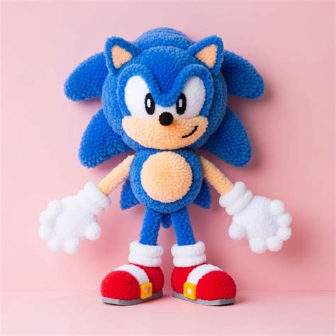 Pom Poms Used To Create A Sonic The Hedgehog Model