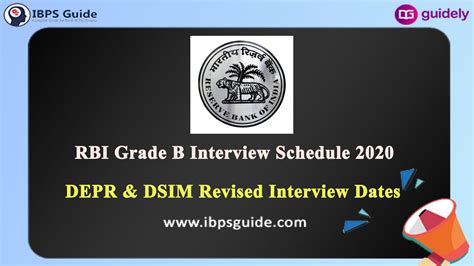 Rbi Grade B Interview Schedule 2020 Depr And Dsim Revised Dates