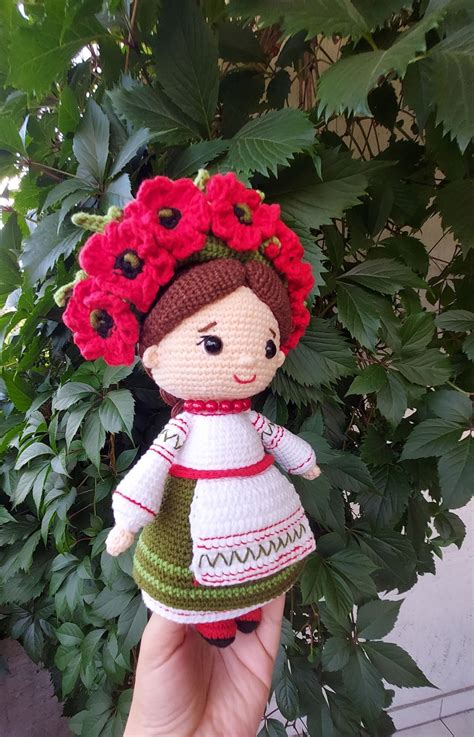Crochet Ukrainian Girl Ukrainian Doll Ukrainian Souvenir Etsy