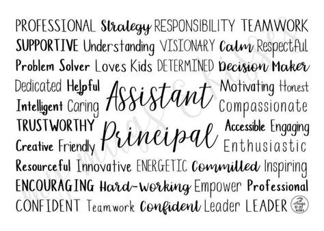 Personalized Assistant Principal Printable Download Art Etsy