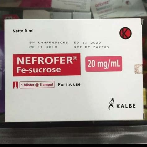 Jual Original Nefrofer 20mg Isi 5 Ampul Injeksi Di Seller Farmasi 77 Manggarai Kota Jakarta