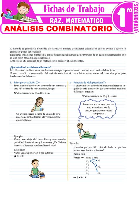 Analisis Combinatorio Para Primer Grado De Secundaria A Menudo Se