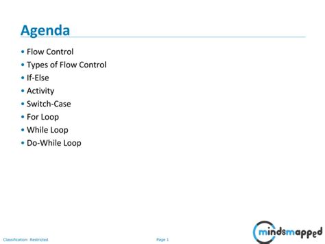 Session 07 Flow Control Statements Pptx