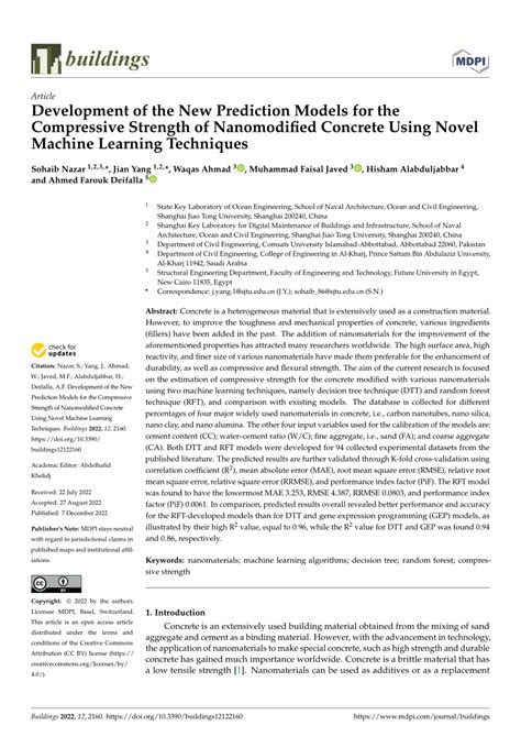 Pdf Development Of The New Prediction Models For The Compressive
