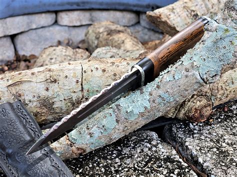 Sgian Dubh Scottish Highlander Black Knife 5 Inch Blade Cpm D2
