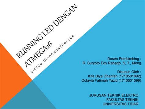 running led dengan atmega16 pptx