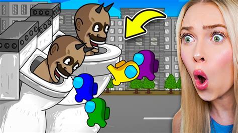Skibidi Toilet Destroys Among Us Mini Crewmates Youtube