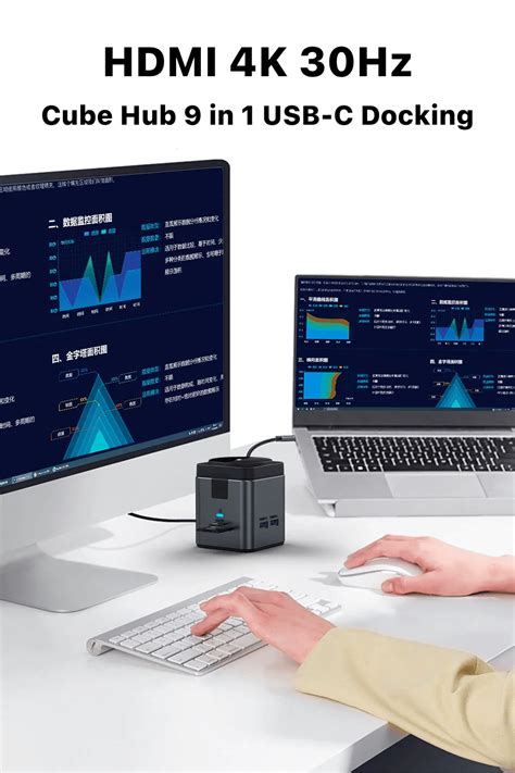 Dock Sạc Wiwu Cube Hub 9in1 Usb C Wi W025 Tương Thích Hdmi Cho Macbook
