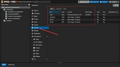 Proxmox Create Iso Storage Location Disk Space Error Virtualization