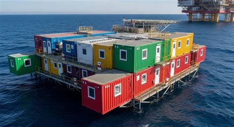 Offshore Accommodation Containers Temporary Living Quarters For Oil