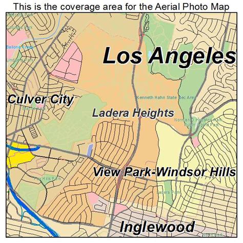 Aerial Photography Map Of Ladera Heights Ca California