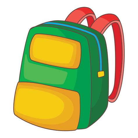 Icono De Mochila Estilo De Dibujos Animados 15208899 Vector En Vecteezy
