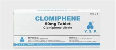 Clomiphene 50mg Tablets Packaging Type Box Packaging Size 1 X 10 At