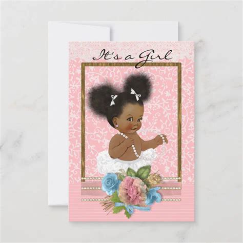 African American Baby Shower Invitation Zazzle