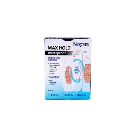 Nexcare Max Hold Waterproof Bandages Assorted 15s Dressing And Bandages