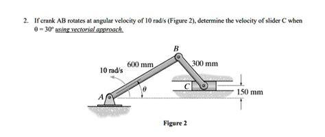 2 If Crank AB Rotates At Angular Velocity Of 10 Rad S Figure 2