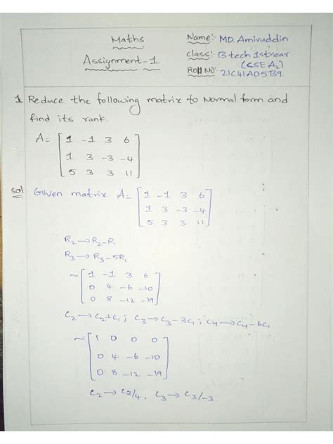 Maths Assignment Pdf