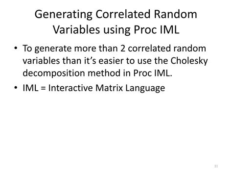 Ppt Generating Correlated Random Variables Powerpoint Presentation