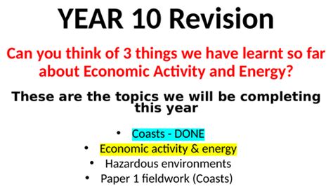 Economic Activity And Energy Geography Igcse Pearson Edexcel Teaching Resources