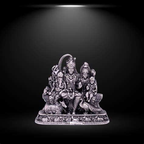 Candrin 925 Shiv Pariwar 2d Idol Candrin Jewellery