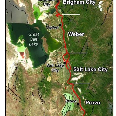Figure B 1 Segments Of The Wasatch Fault Zone Wfz In Southern Idaho