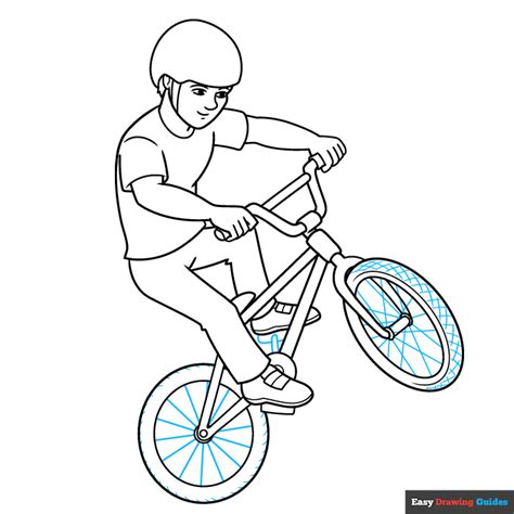 How To Draw A Bmx Rider Really Easy Drawing Tutorial