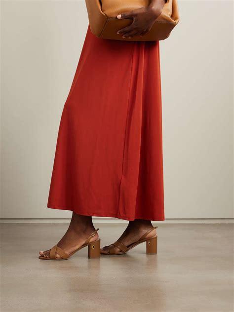 Jennifer Chamandi Leonardo 65 Leather Slingback Sandals Net A Porter