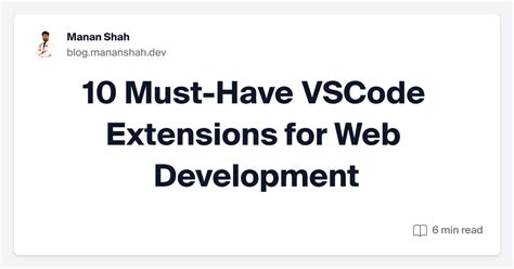 10 Must Have Vscode Extensions For Web Development 👀💻
