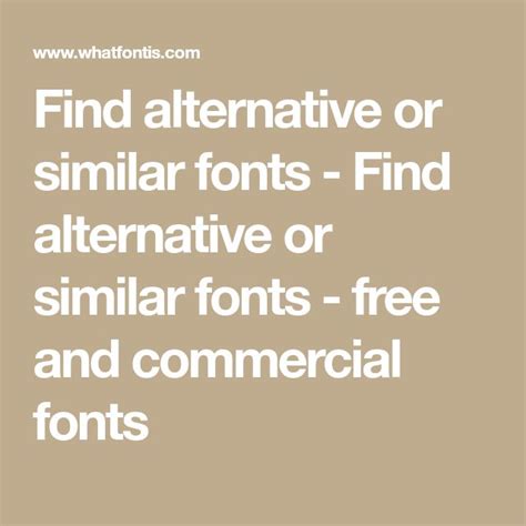 Find Alternative Or Similar Fonts Find Alternative Or Similar Fonts Free And Commercial