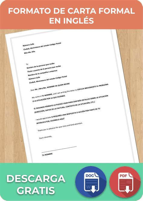 Formato De Una Carta Formal En Ingles Image To U