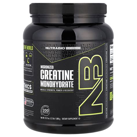 Nutrabio Performance Micronized Creatine Monohydrate 353 Oz 1000 G