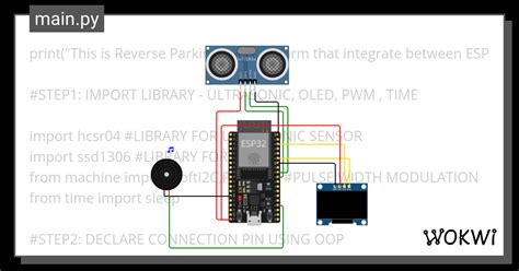 Parking Sensor Alarm Copy Wokwi Esp32 Stm32 Arduino Simulator
