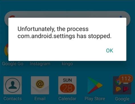 Solved Comandroidsettings Has Stopped On Android
