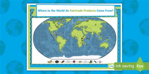 Fairtrade Map Display Poster Teacher Made Twinkl