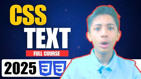 Mastering Css Text Tutorial Step By Step Css Full Course Youtube
