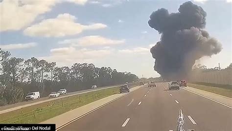 Horrifying Footage Shows Moment Plane Crashed On Florida Highway