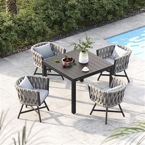 Grand Patio 5 Piece Outdoor Dining Set For 4 Patio Dining