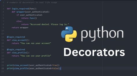 How To Create And Use Decorators In Python Youtube